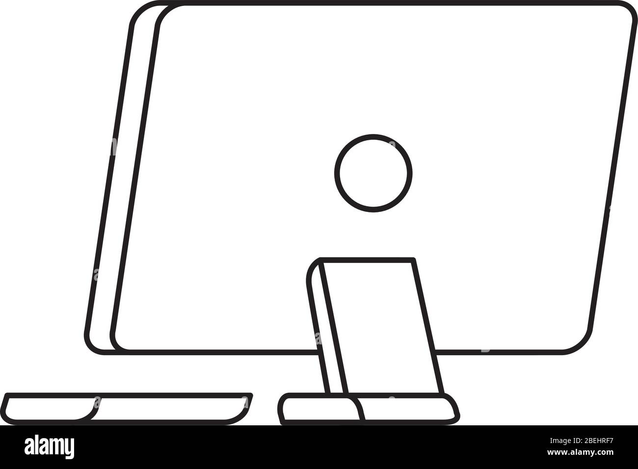 computer desktop device isolated icon Stock Vector Image & Art - Alamy