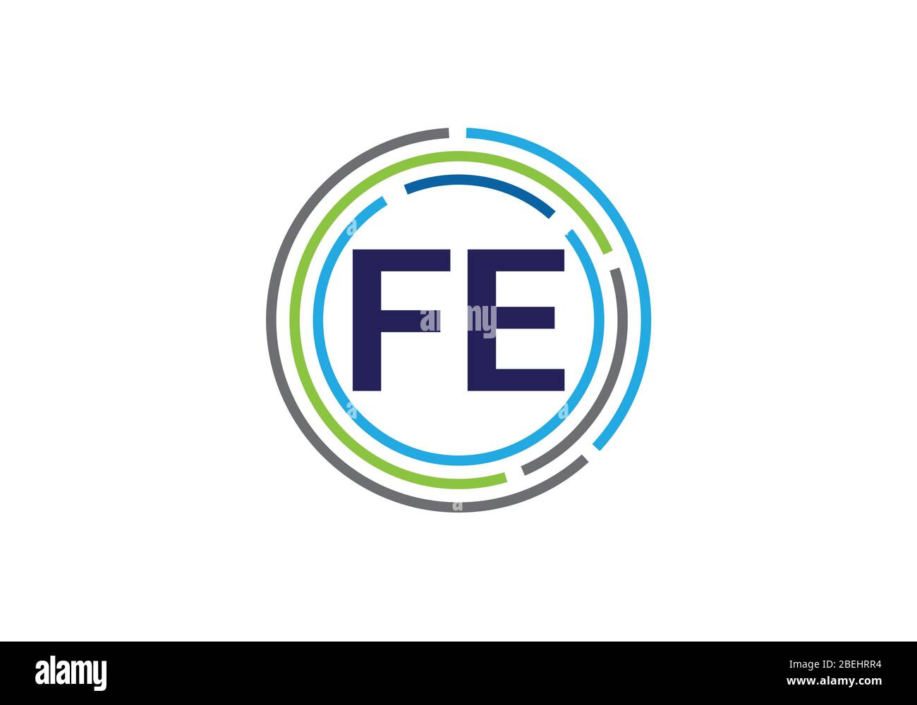 Initial Monogram Letter FE Logo Design Vector Template. FE Letter Logo ...