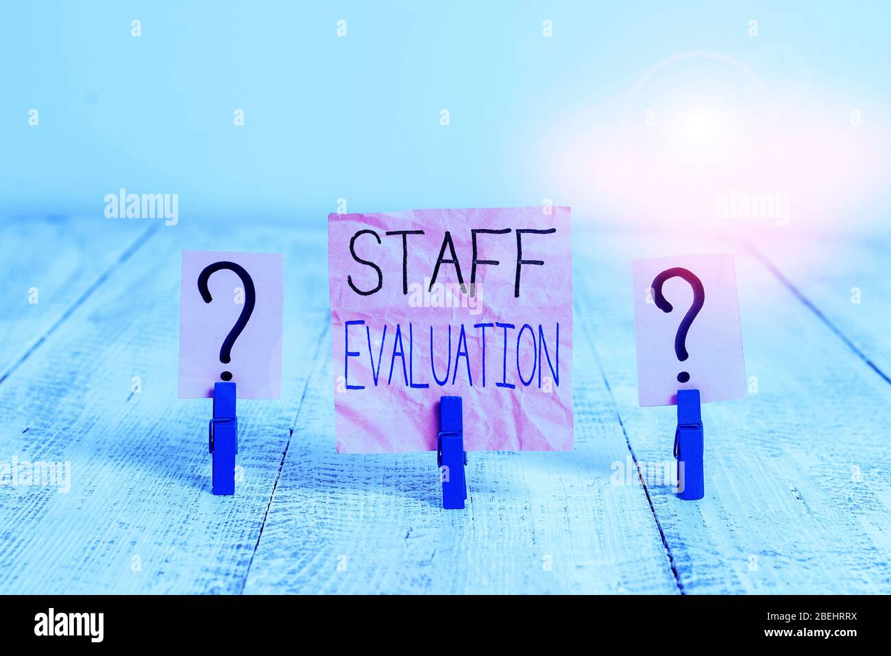 Handwriting text Staff Evaluation. Conceptual photo assessment and ...