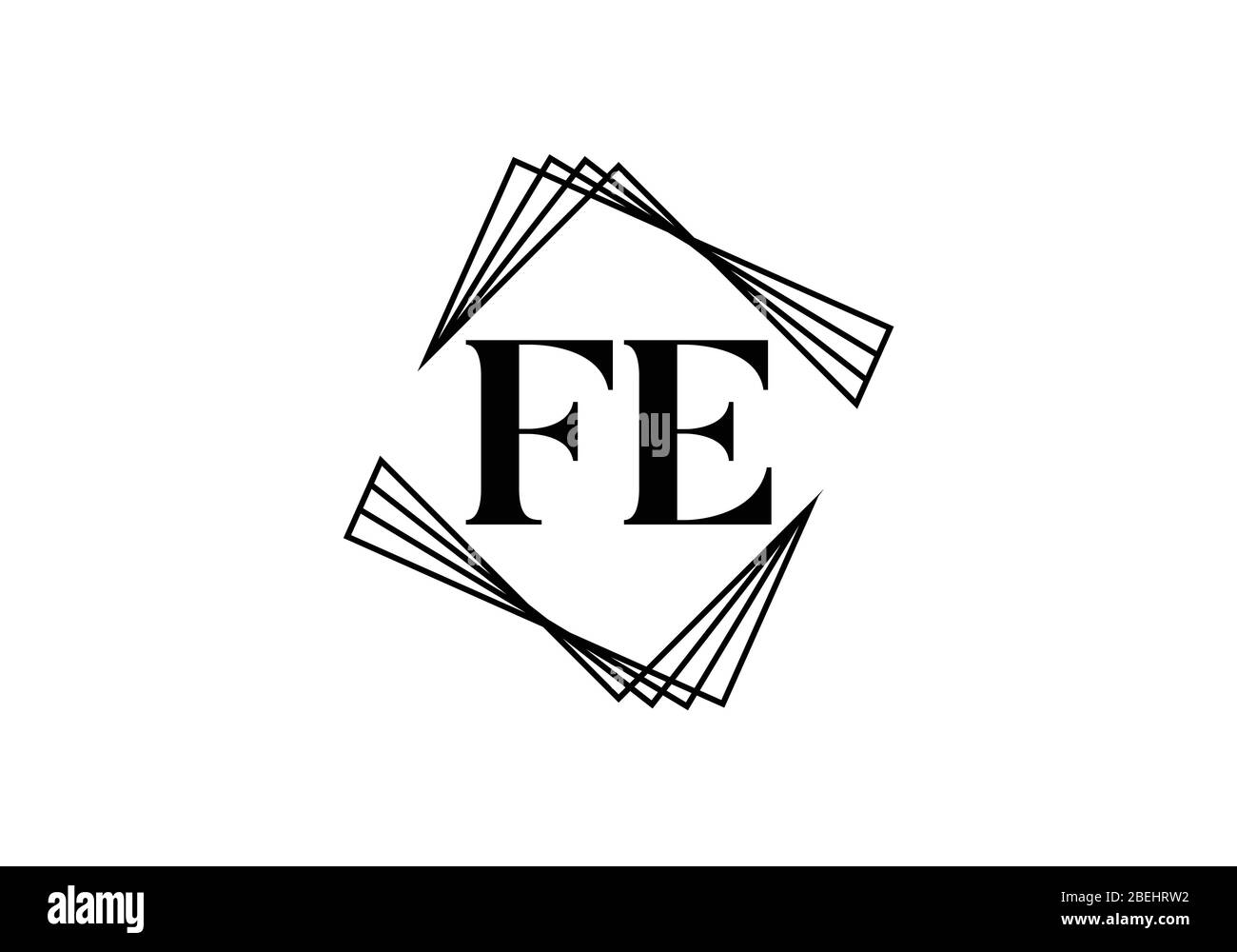 Initial Monogram Letter FE Logo Design Vector Template. FE Letter Logo ...