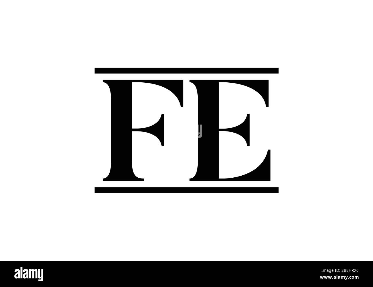 Initial Monogram Letter FE Logo Design Vector Template. FE Letter Logo ...