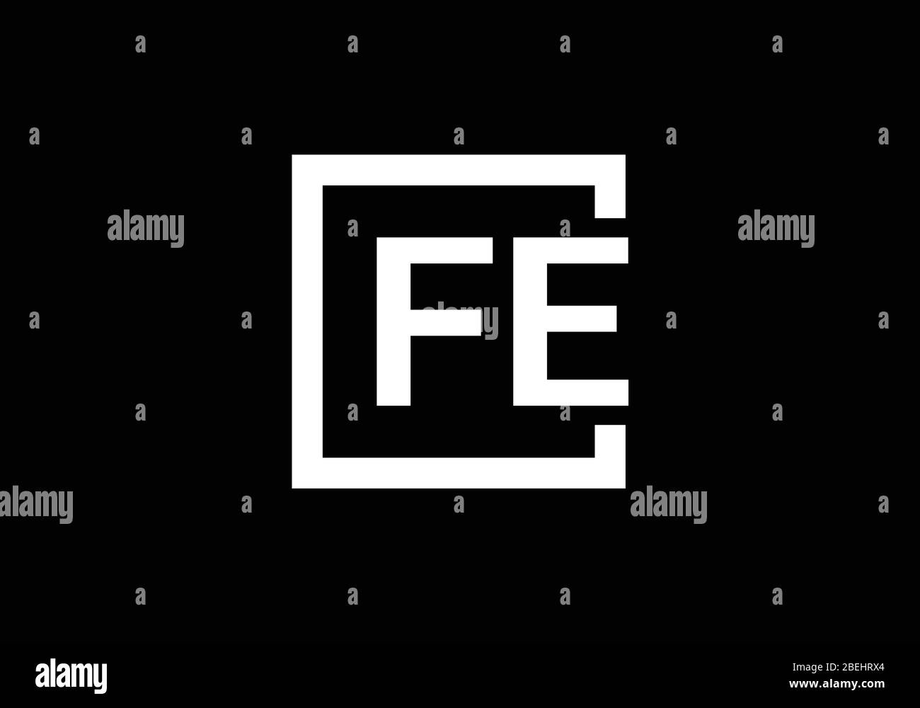 Initial Monogram Letter FE Logo Design Vector Template. FE Letter Logo ...