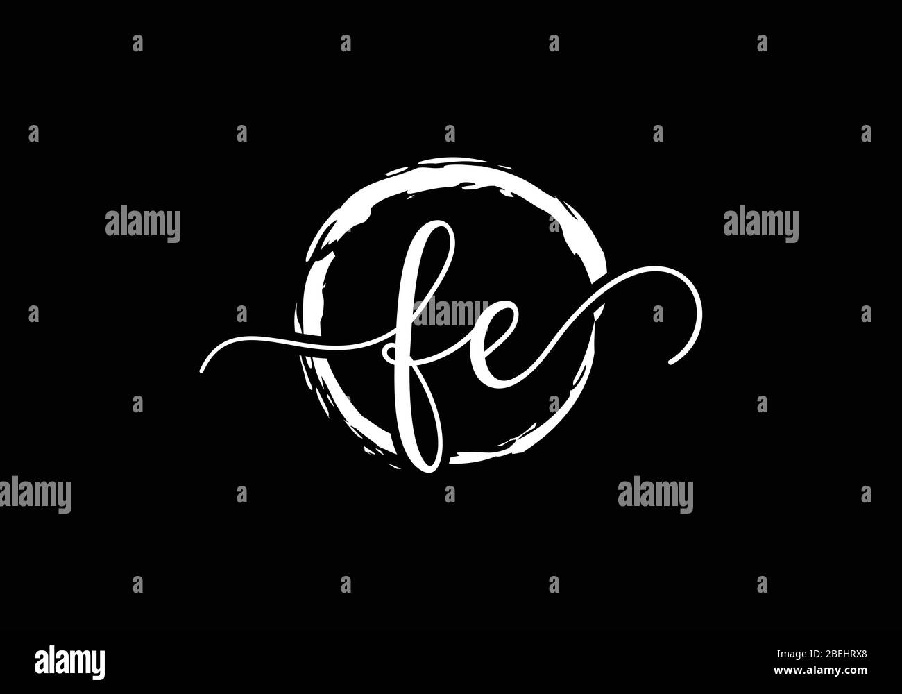 Initial Monogram Letter FE Logo Design Vector Template. FE Letter Logo ...