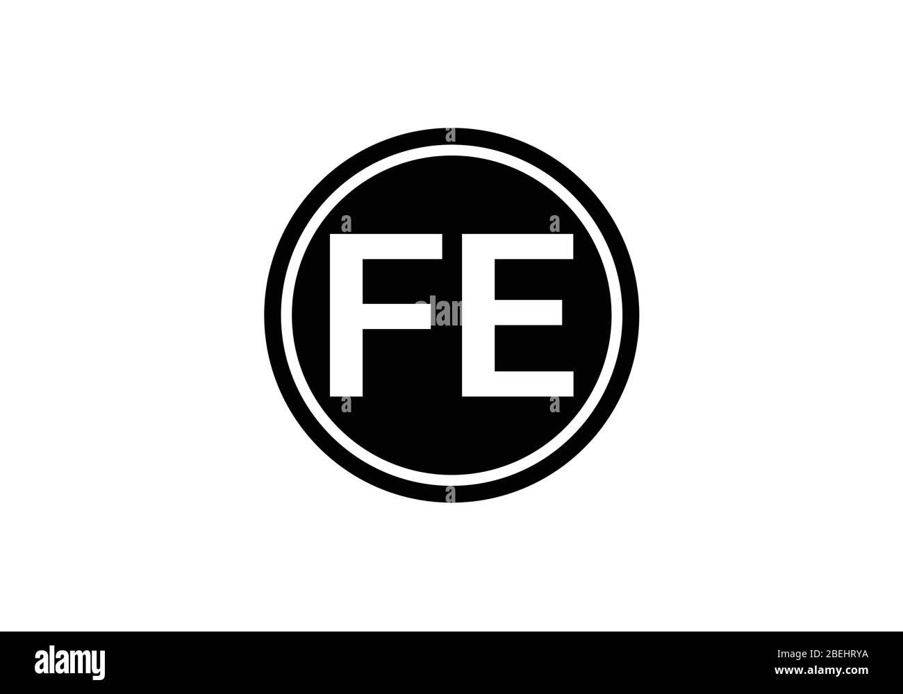 Initial Monogram Letter FE Logo Design Vector Template. FE Letter Logo ...