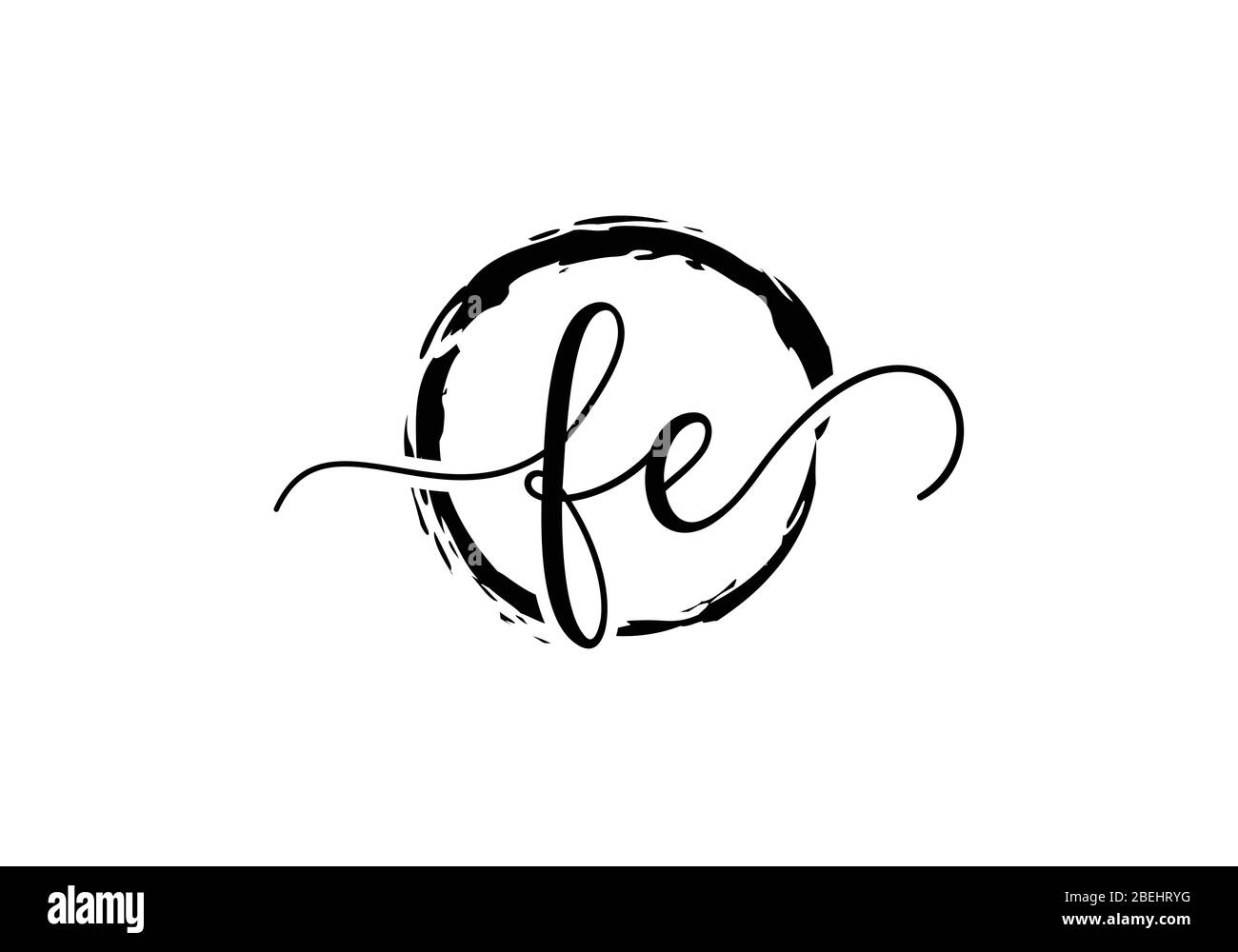 Initial Monogram Letter FE Logo Design Vector Template. FE Letter Logo ...