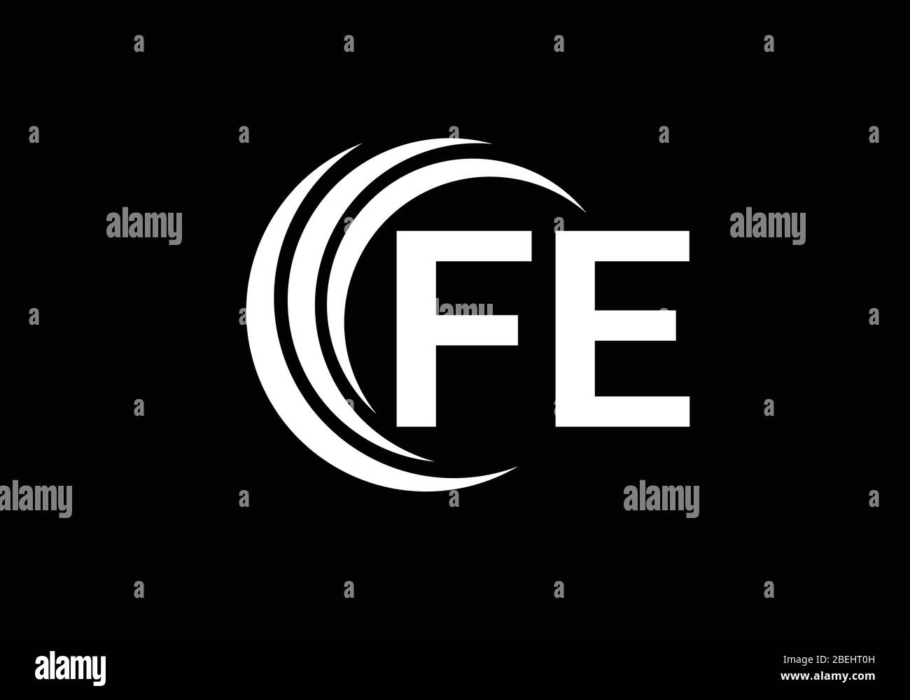 Initial Monogram Letter FE Logo Design Vector Template. FE Letter Logo ...