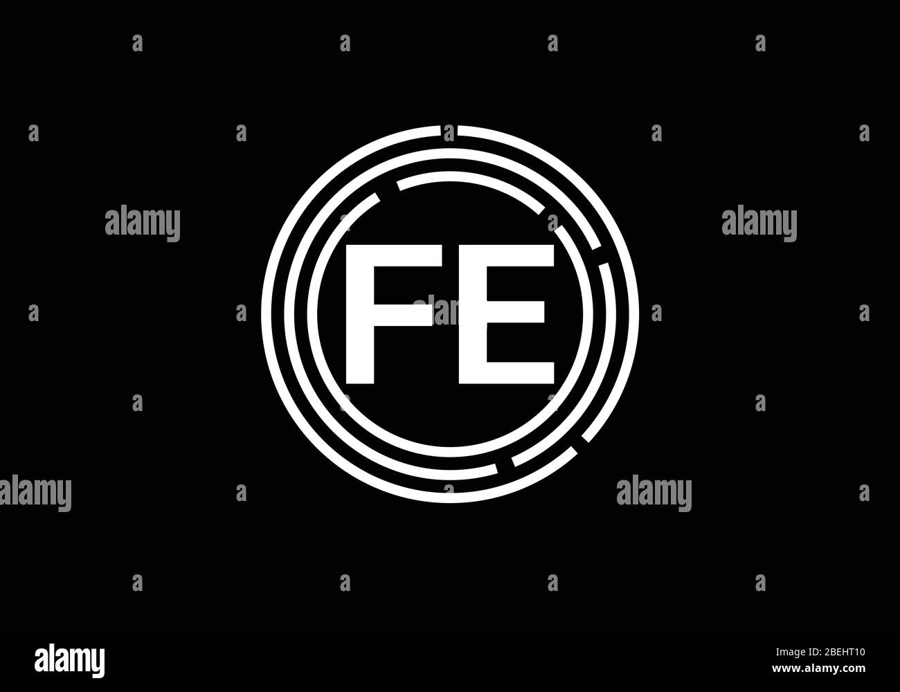 Initial Monogram Letter FE Logo Design Vector Template. FE Letter Logo ...