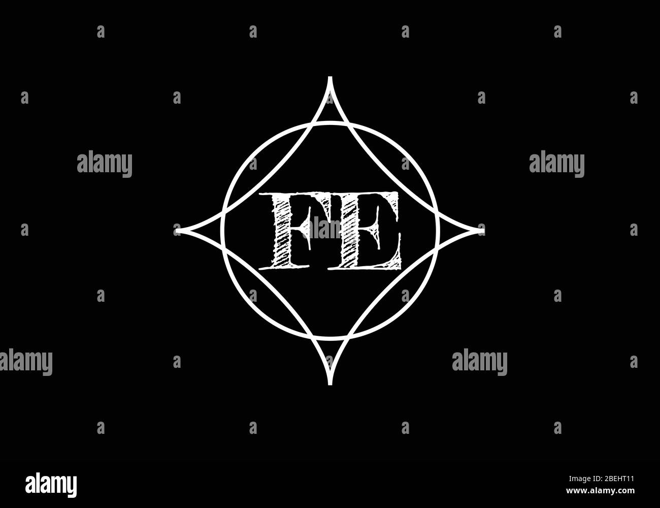 Initial Monogram Letter FE Logo Design Vector Template. FE Letter Logo ...