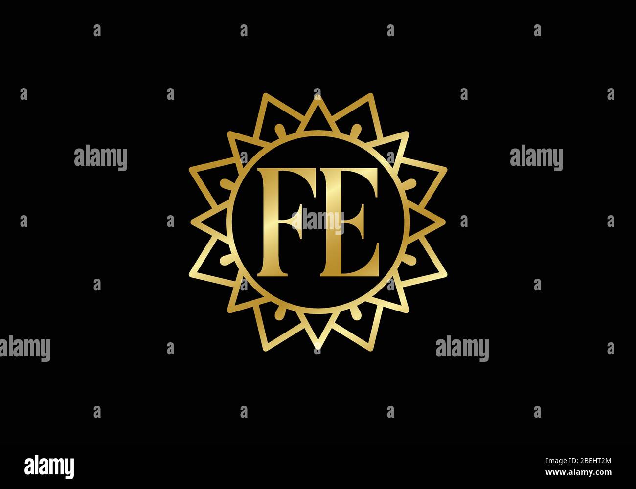 Initial Monogram Letter FE Logo Design Vector Template. FE Letter Logo ...