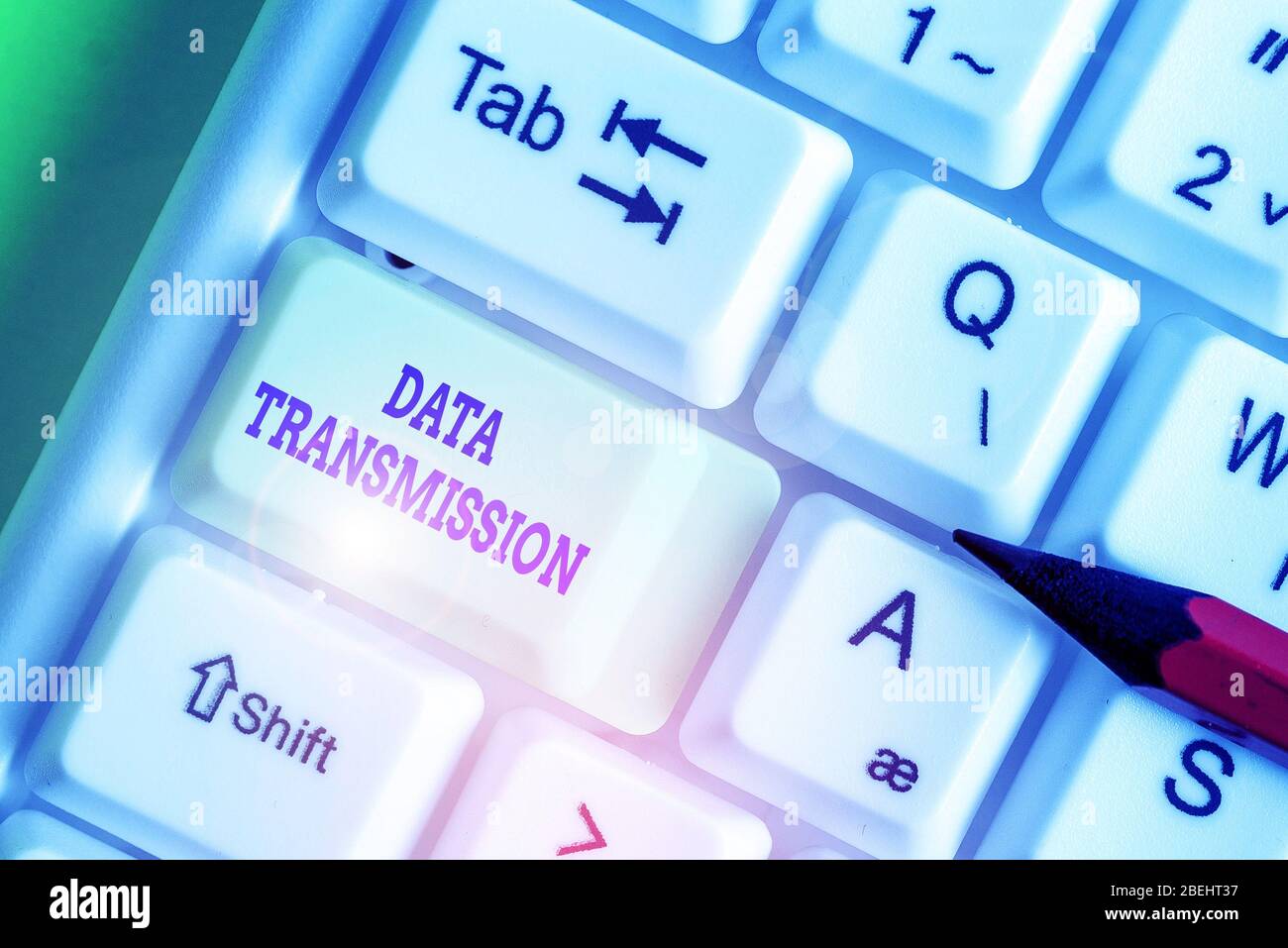 Text sign showing Data Transmission. Business photo showcasing sending ...