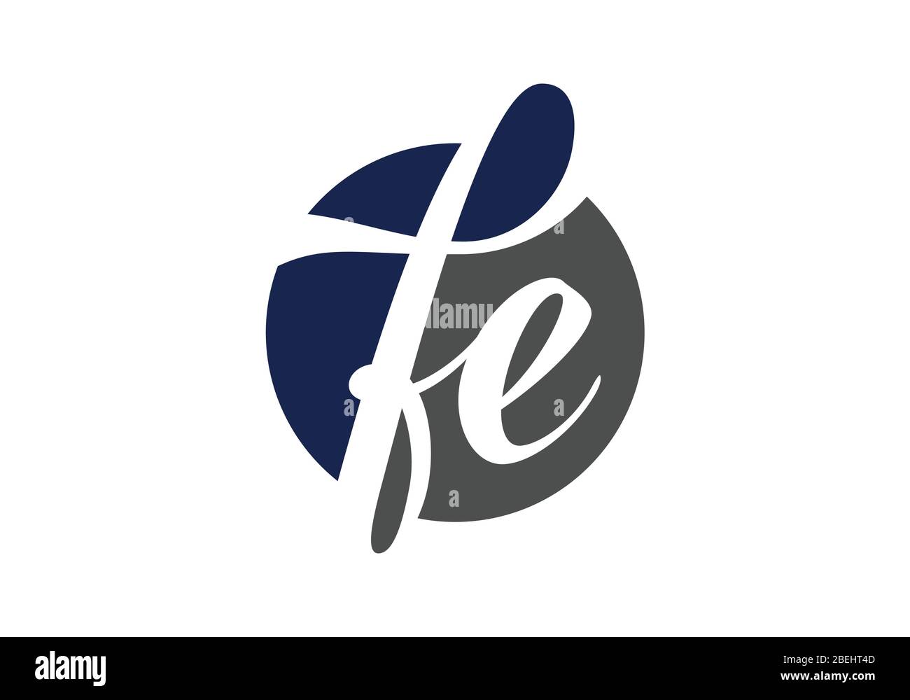 Initial Monogram Letter FE Logo Design Vector Template. FE Letter Logo ...