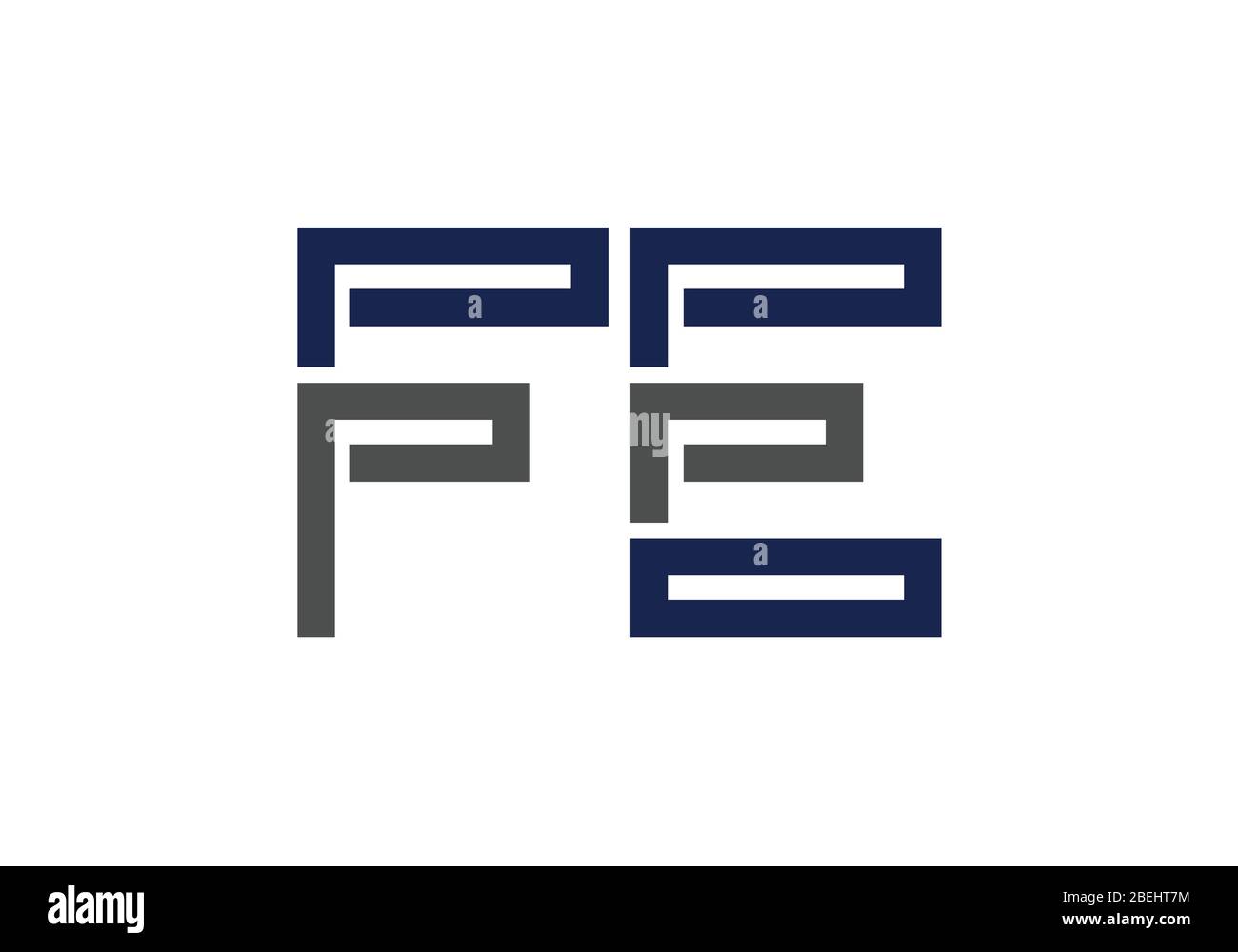 Initial Monogram Letter FE Logo Design Vector Template. FE Letter Logo ...