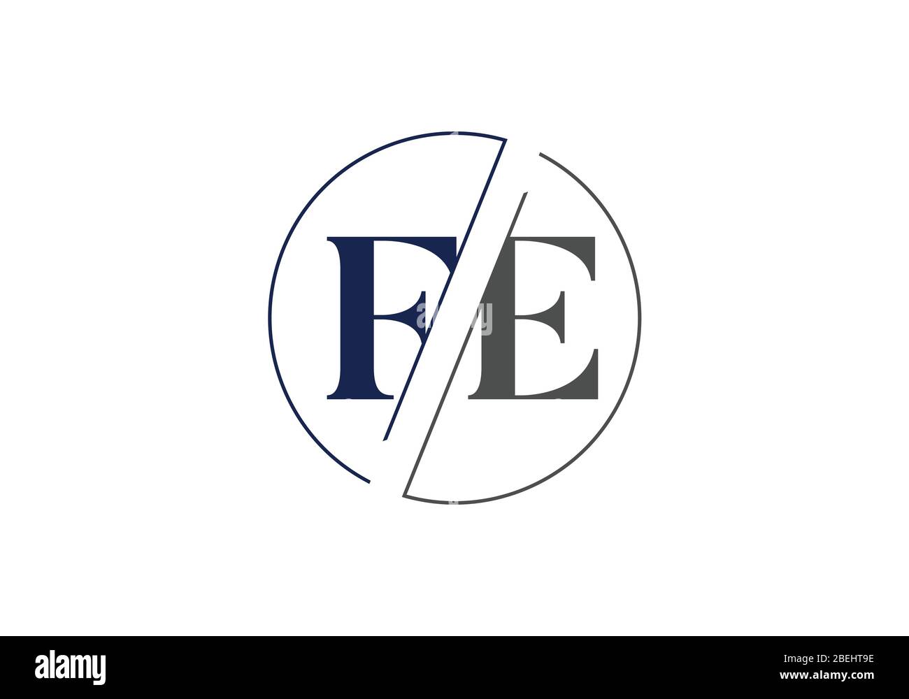 Initial Monogram Letter FE Logo Design Vector Template. FE Letter Logo ...