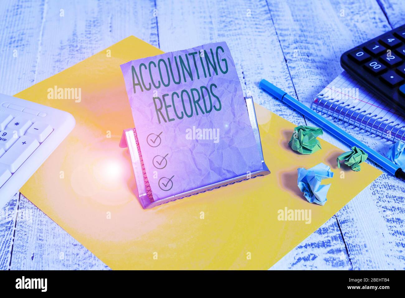 Handwriting text Accounting Records. Conceptual photo Manual or ...