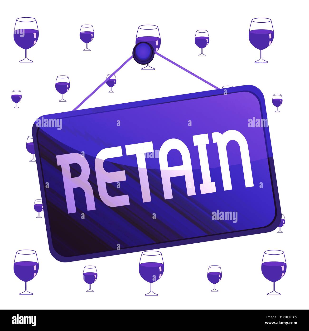 Text sign showing Retain. Business photo text Keep in one pay or ...
