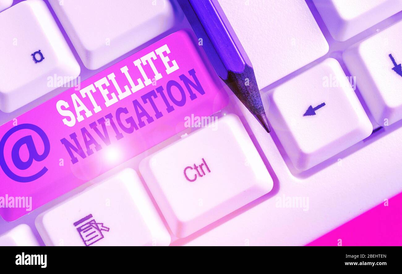 Conceptual hand writing showing Satellite Navigation. Concept meaning ...