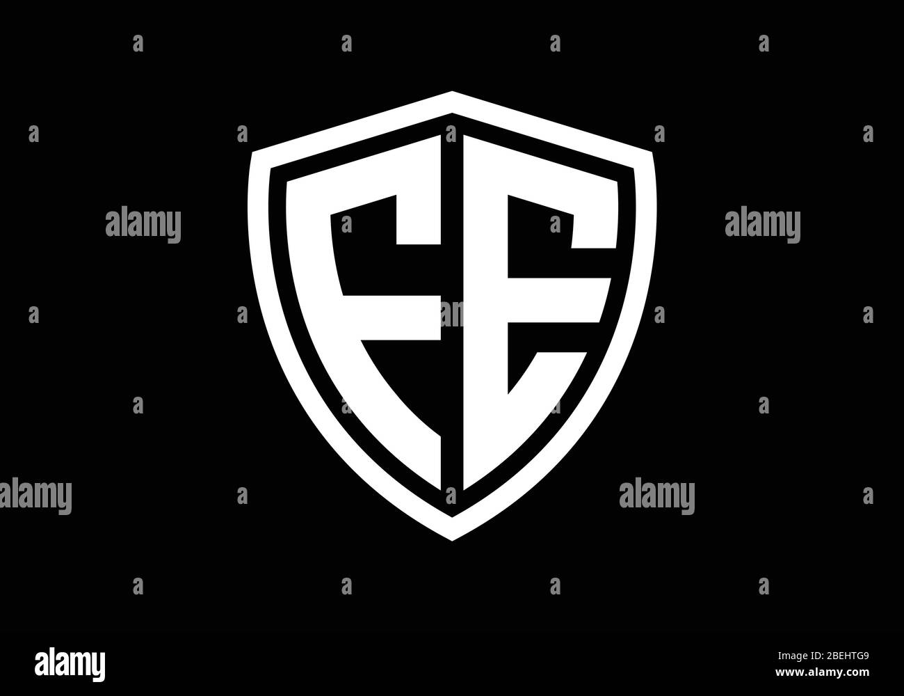 Initial Monogram Letter FE Logo Design Vector Template. FE Letter Logo ...