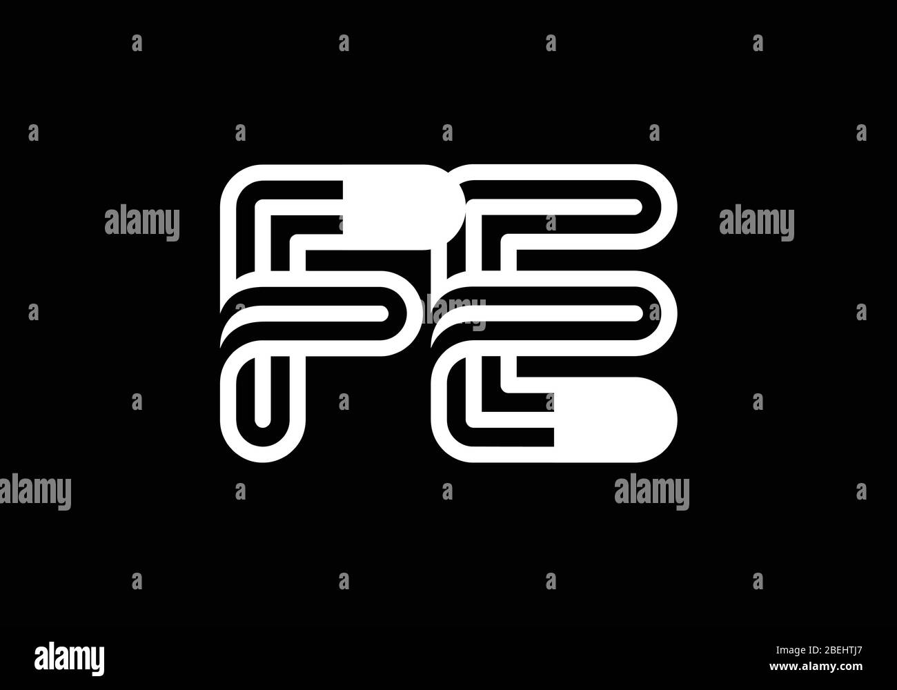 Initial Monogram Letter FE Logo Design Vector Template. FE Letter Logo ...