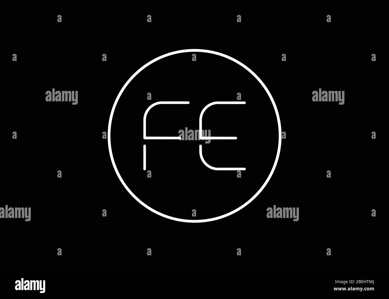 Initial Monogram Letter FE Logo Design Vector Template. FE Letter Logo ...