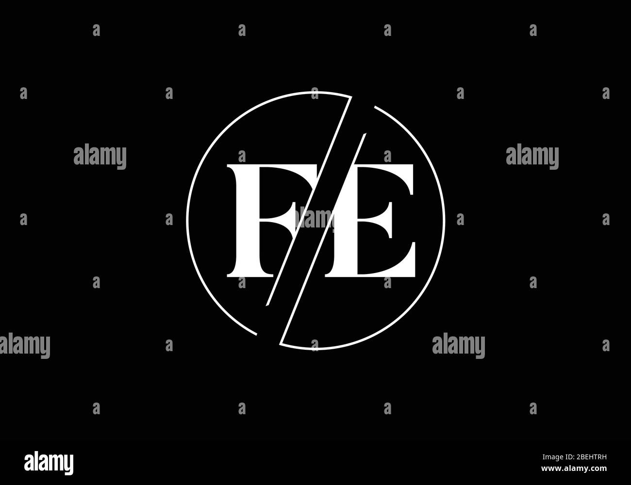 Initial Monogram Letter FE Logo Design Vector Template. FE Letter Logo ...
