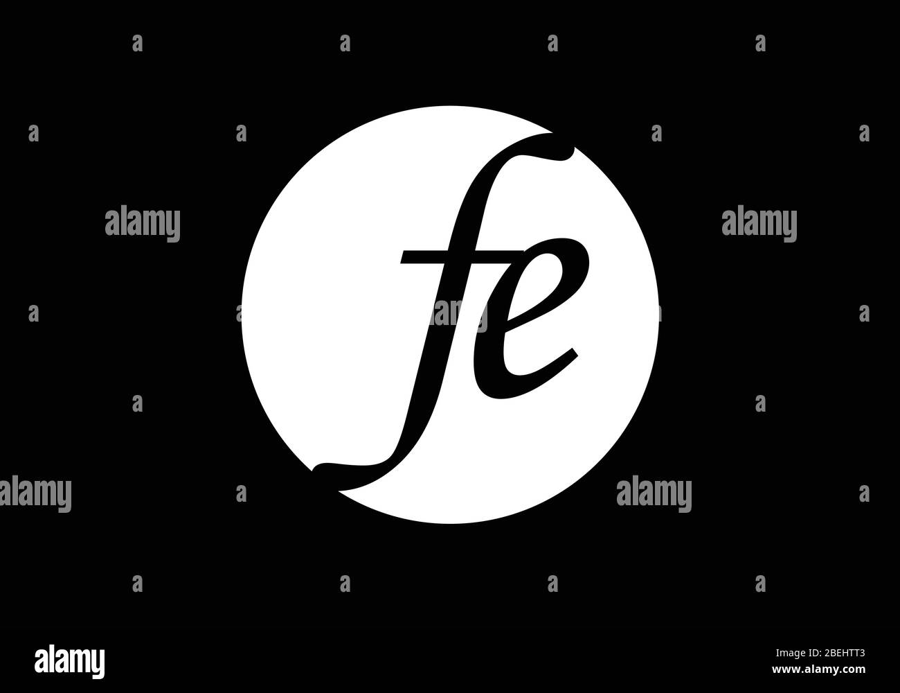 Initial Monogram Letter FE Logo Design Vector Template. FE Letter Logo ...