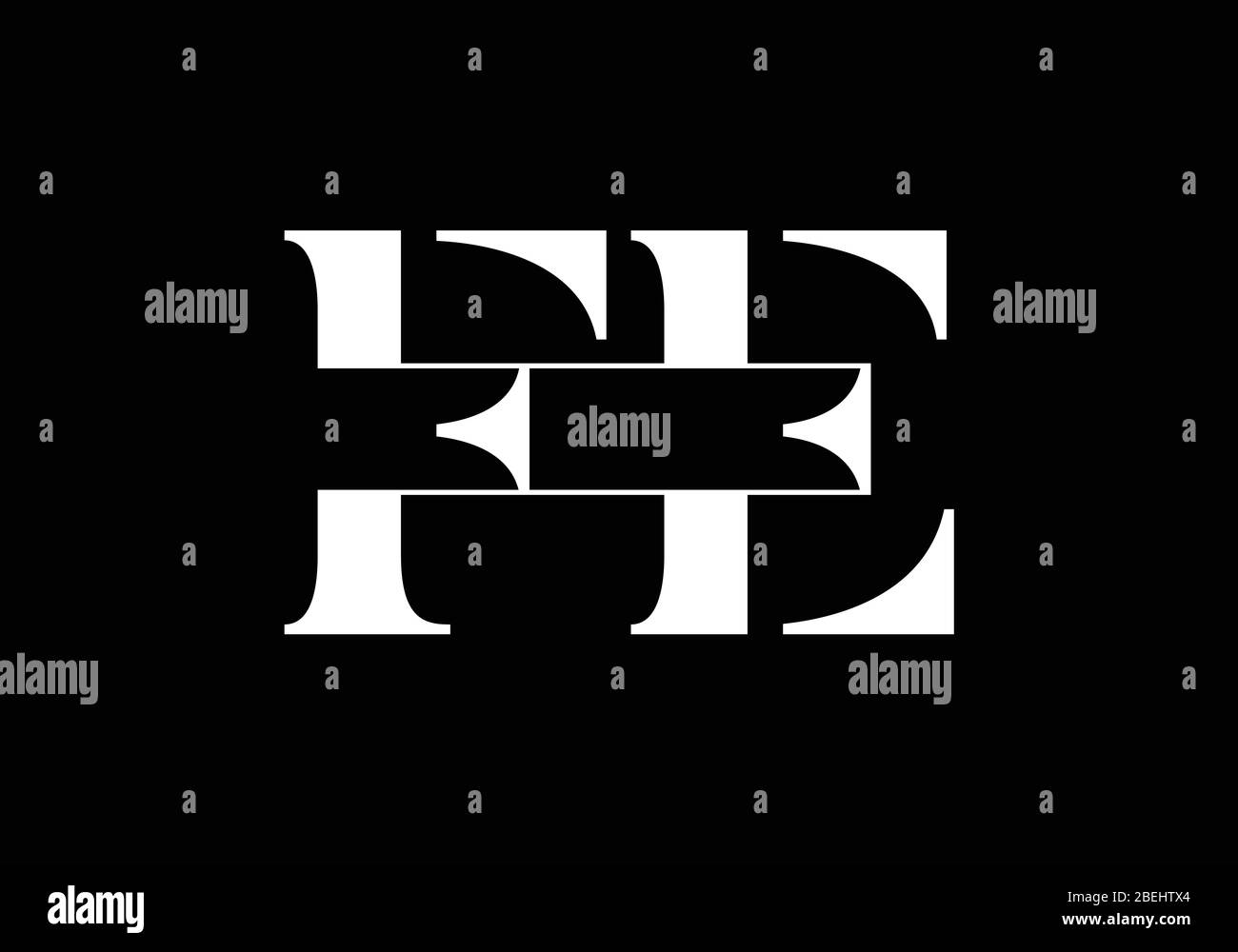 Initial Monogram Letter FE Logo Design Vector Template. FE Letter Logo ...