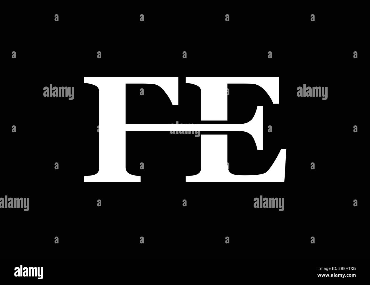 Initial Monogram Letter FE Logo Design Vector Template. FE Letter Logo ...