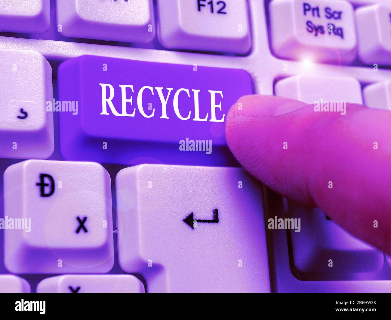 Conceptual hand writing showing Recycle. Concept meaning ocess of ...