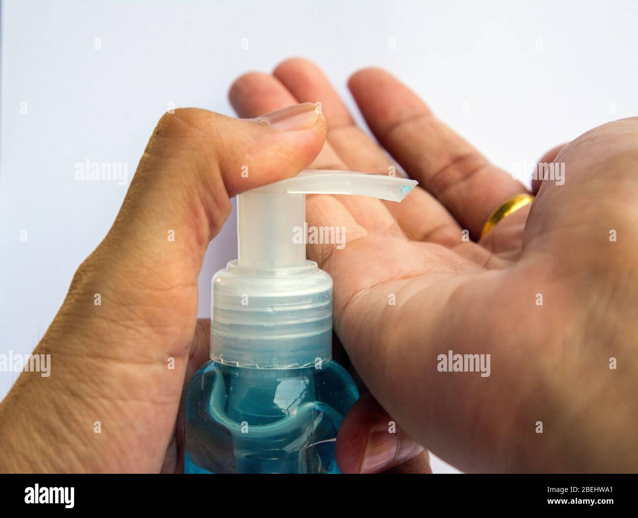 washing hands with alcohol gel . prevent the spread of germs and ...