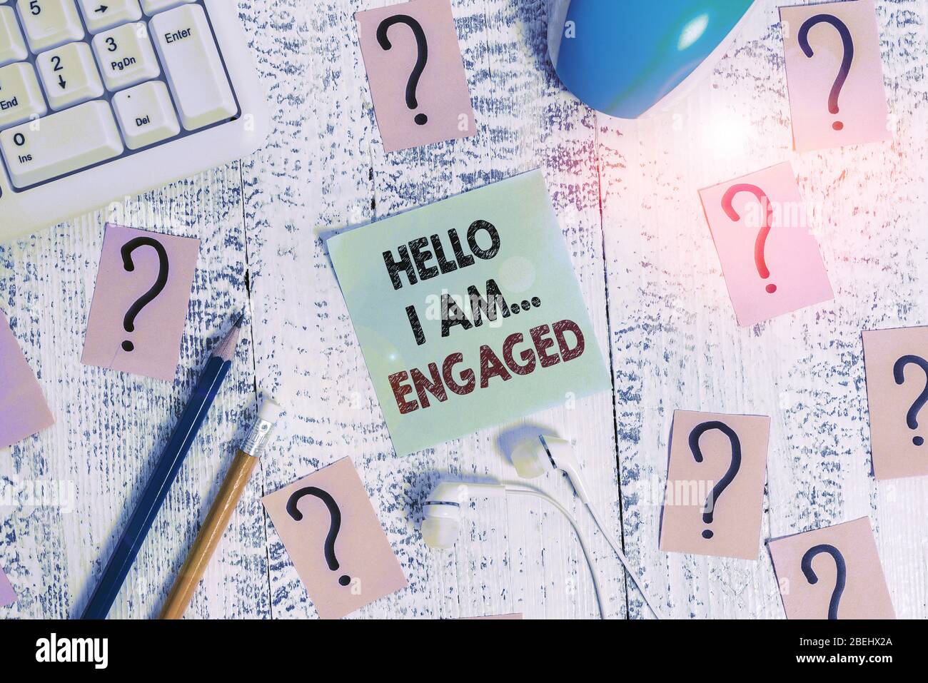 Conceptual hand writing showing Hello I Am... Engaged. Concept meaning ...