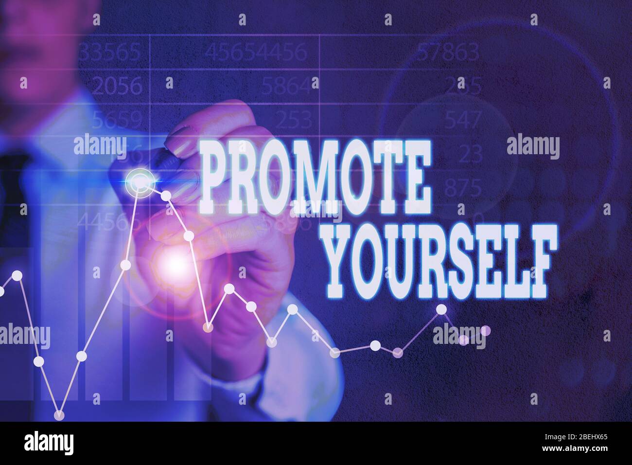 Writing note showing Promote Yourself. Business concept for the act or ...