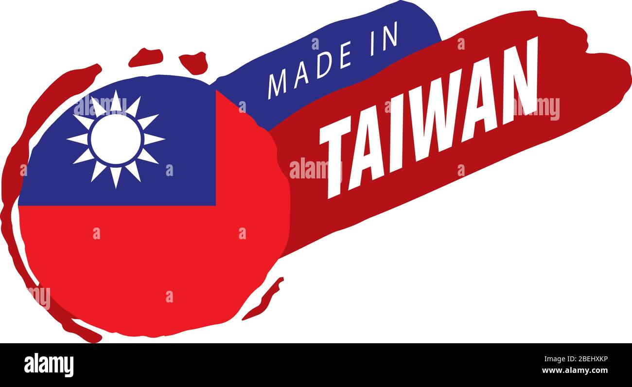 Taiwan flag, vector illustration on a white background Stock Vector ...