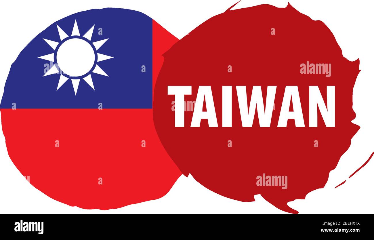 Taiwan flag, vector illustration on a white background Stock Vector ...
