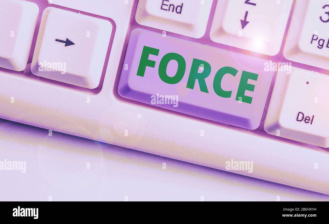 Handwriting text writing Force. Conceptual photo strength or energy as ...