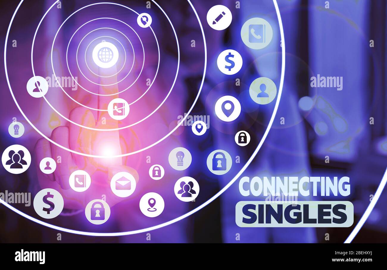 Conceptual hand writing showing Connecting Singles. Concept meaning ...