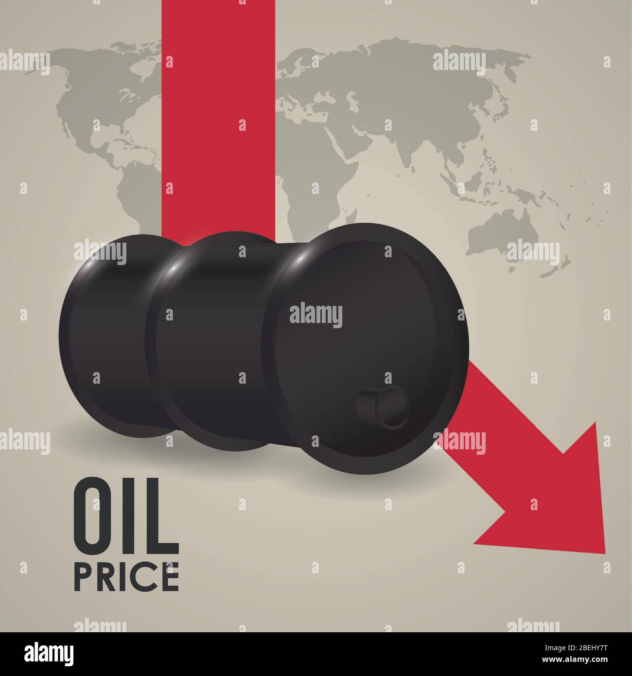 oil price infographic with barrels and earth planet Stock Vector Image ...