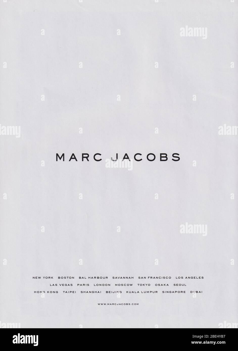poster advertising Marc Jacobs fashion house in paper magazine from ...