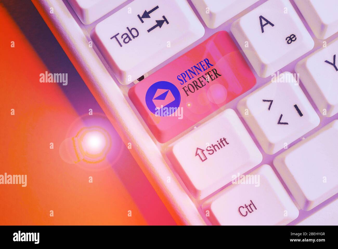 Writing note showing Spinner Forever. Business concept for stress ...