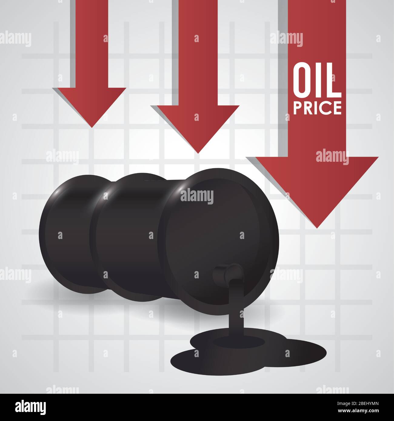 oil price infographic with barrels and arrows Stock Vector Image & Art ...