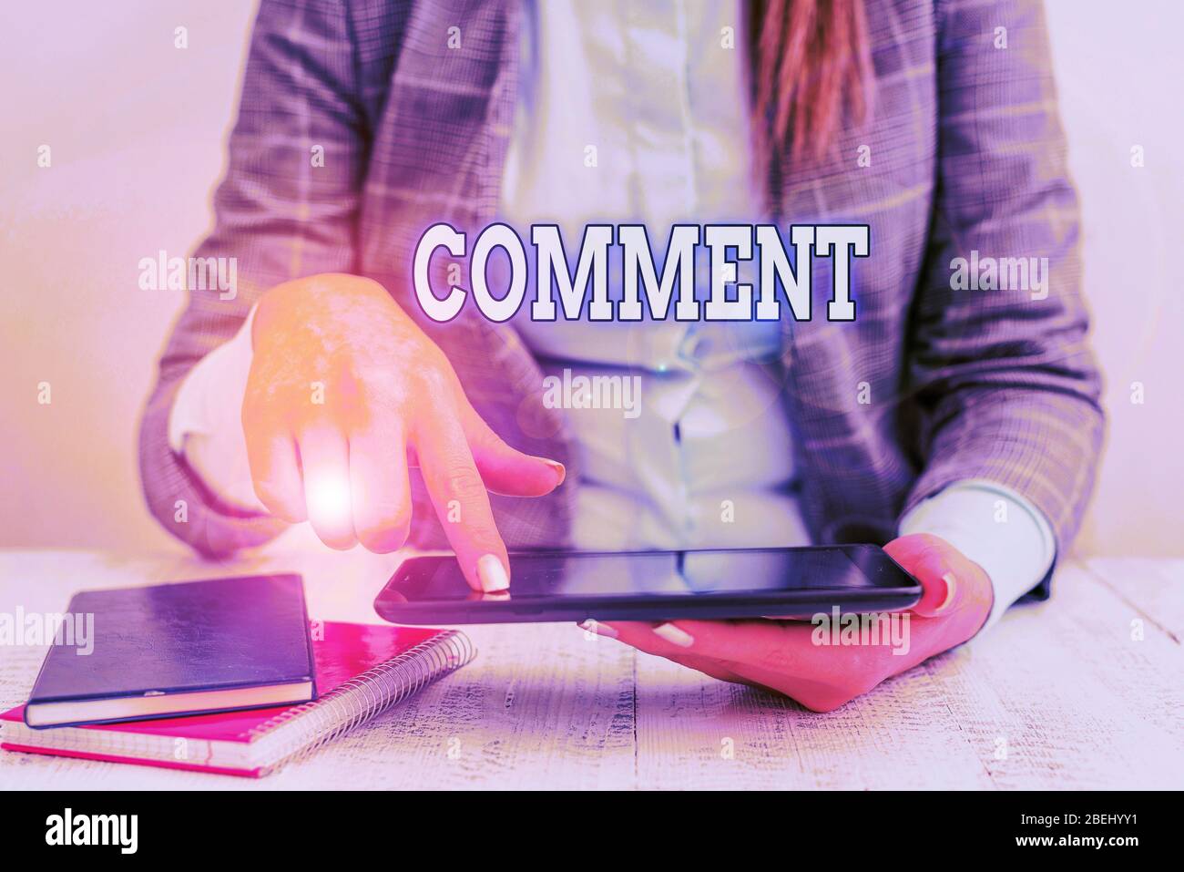 Writing note showing Comment. Business concept for Verbal Written ...