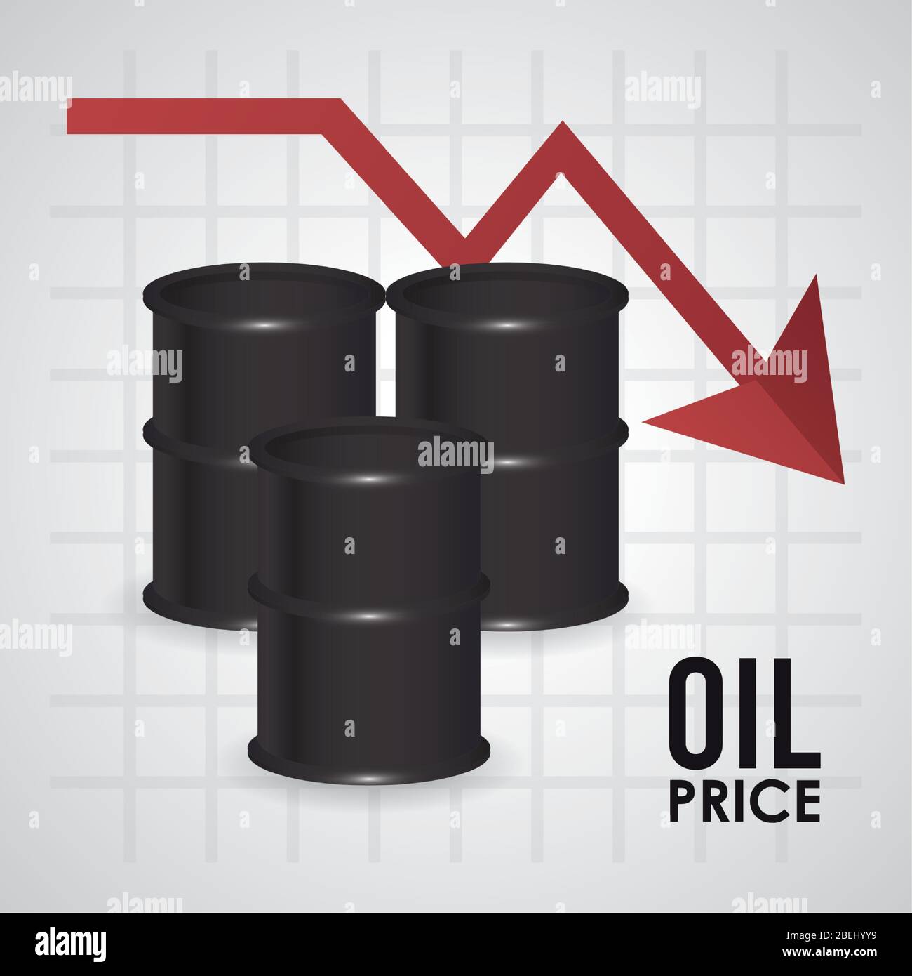 oil price infographic with barrels and arrow Stock Vector Image & Art ...