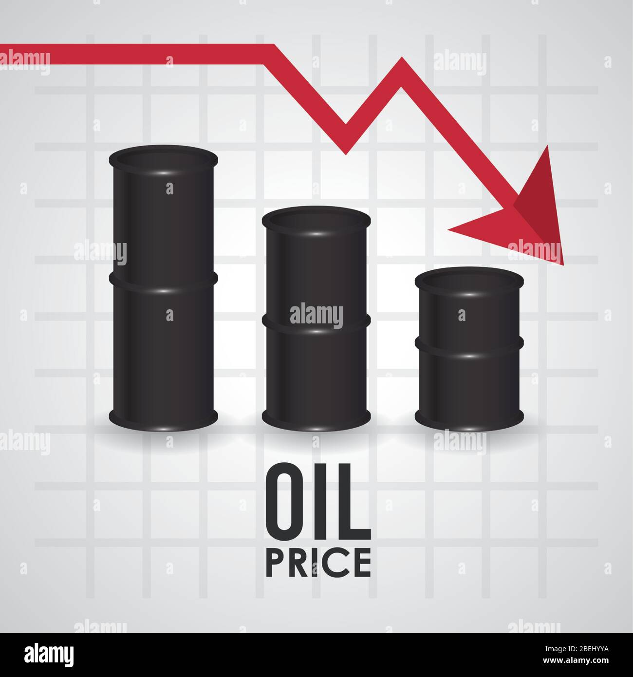 oil price infographic with barrels and arrow Stock Vector Image & Art ...