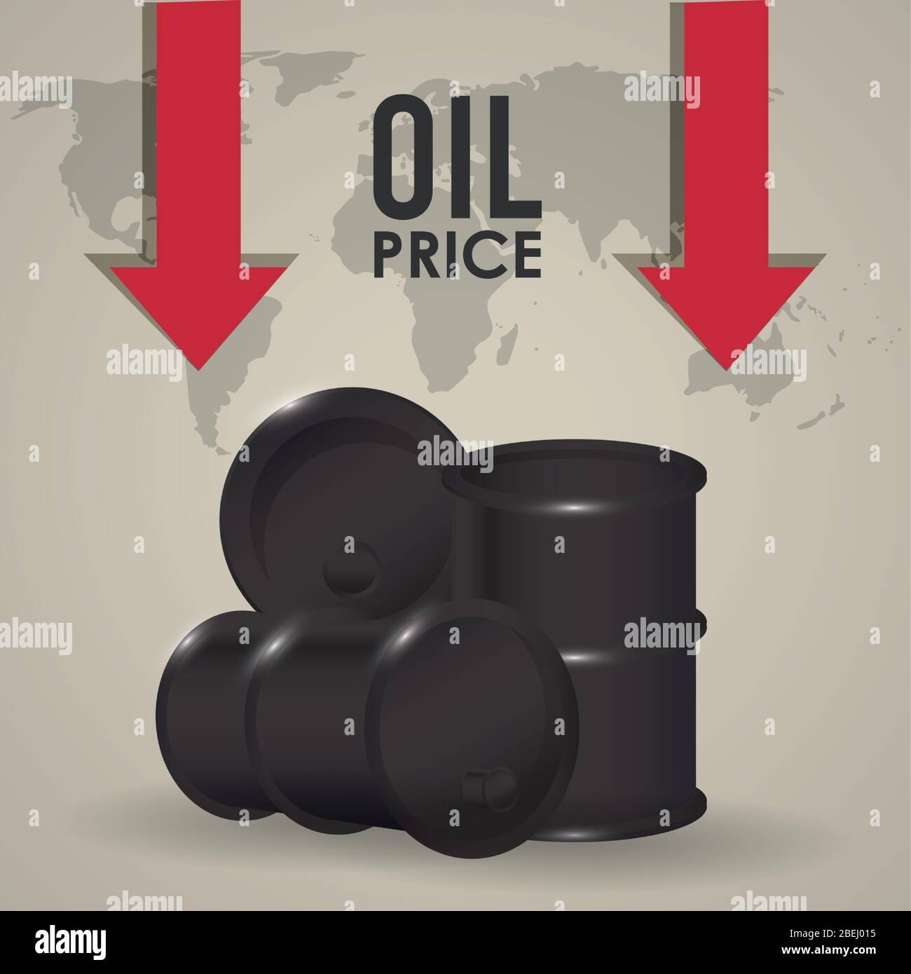 oil price infographic with barrels and earth planet Stock Vector Image ...