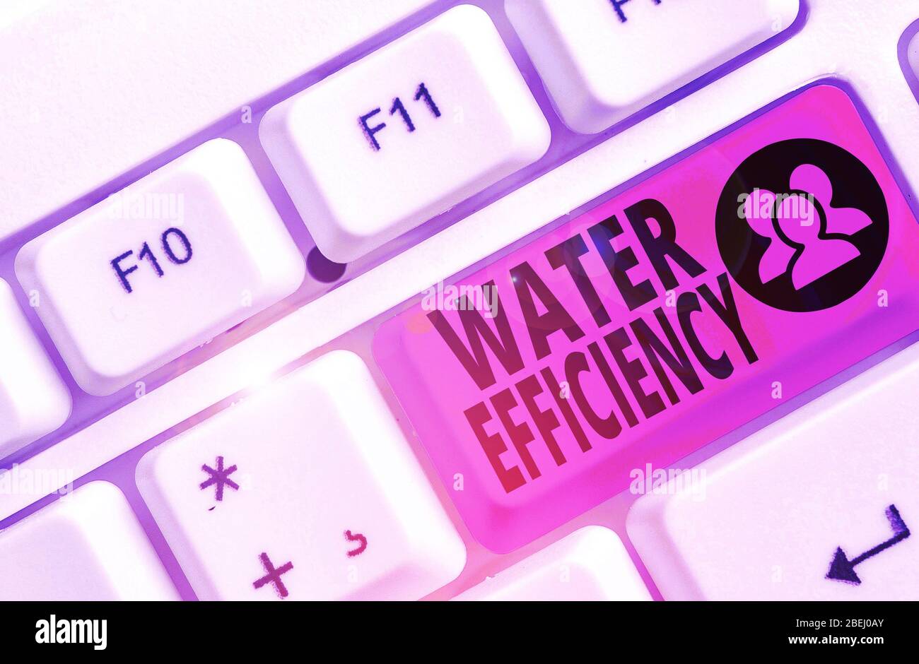 Writing note showing Water Efficiency. Business concept for reduce ...