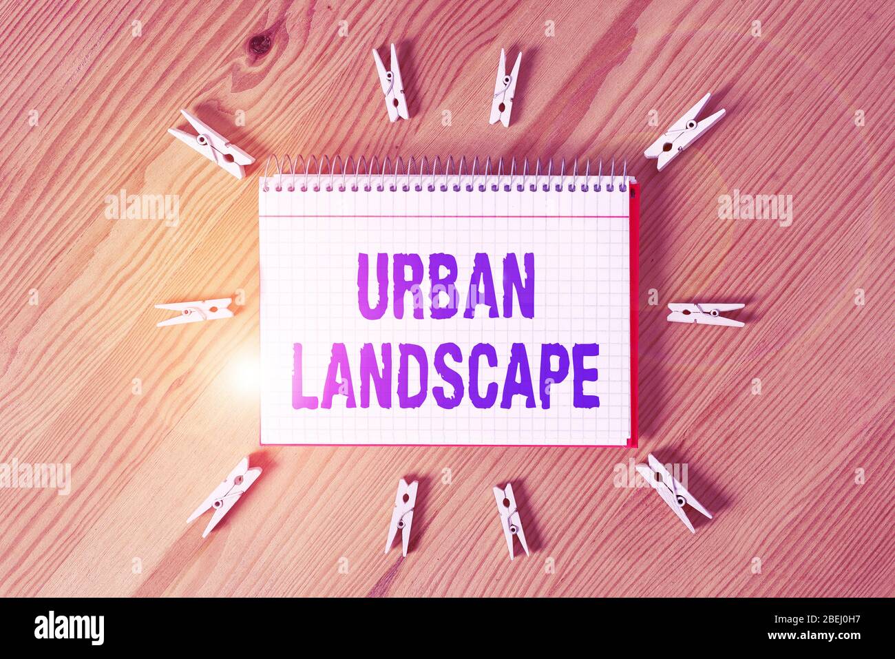 Handwriting text writing Urban Landscape. Conceptual photo images that ...