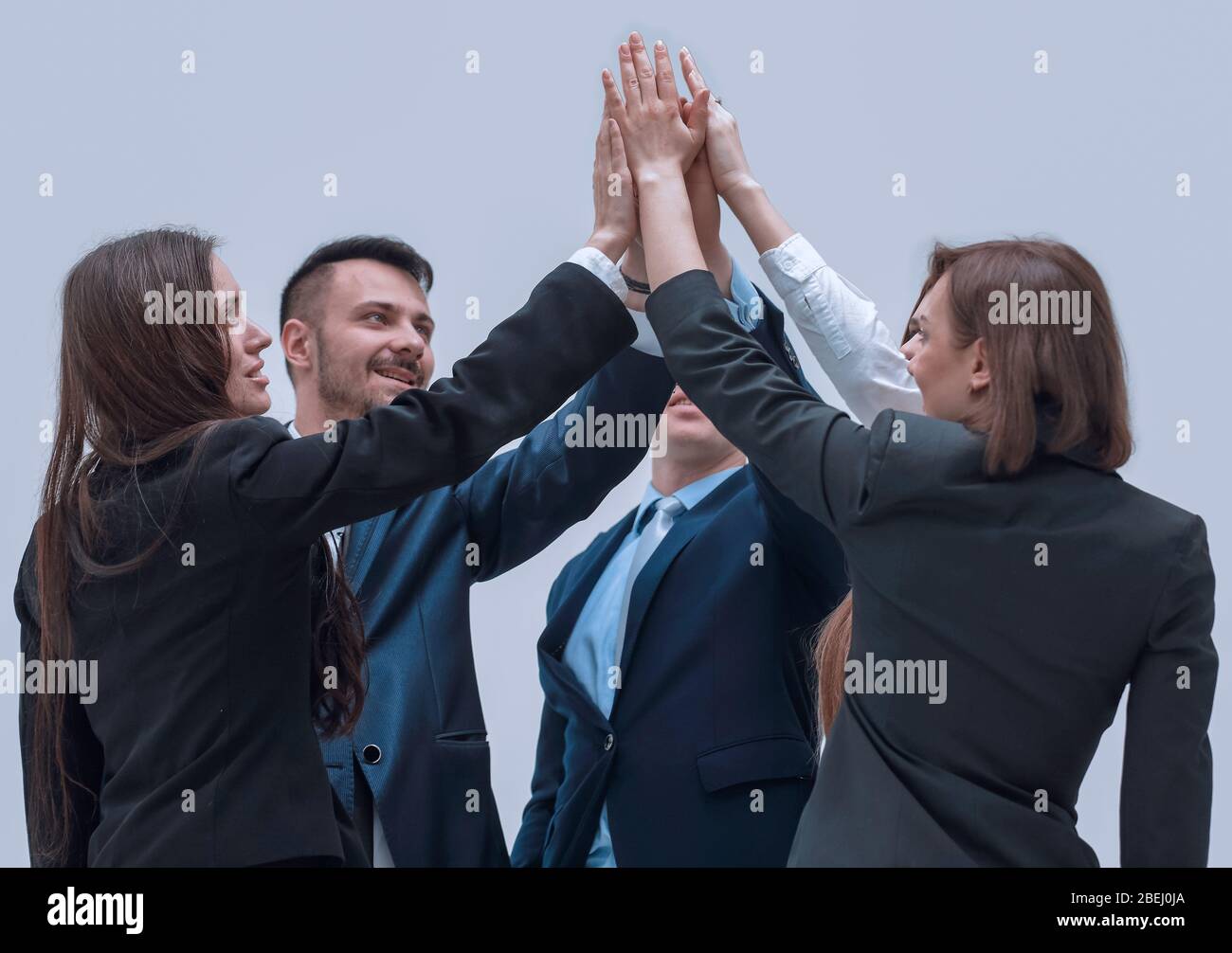 business team shows its success Stock Photo - Alamy
