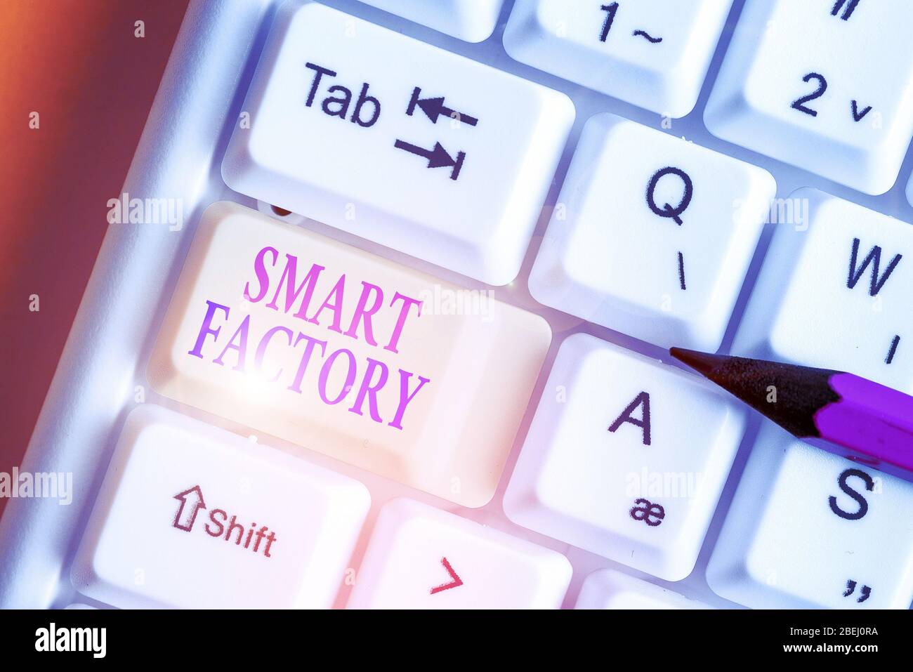 Handwriting text writing Smart Factory. Conceptual photo A highly ...