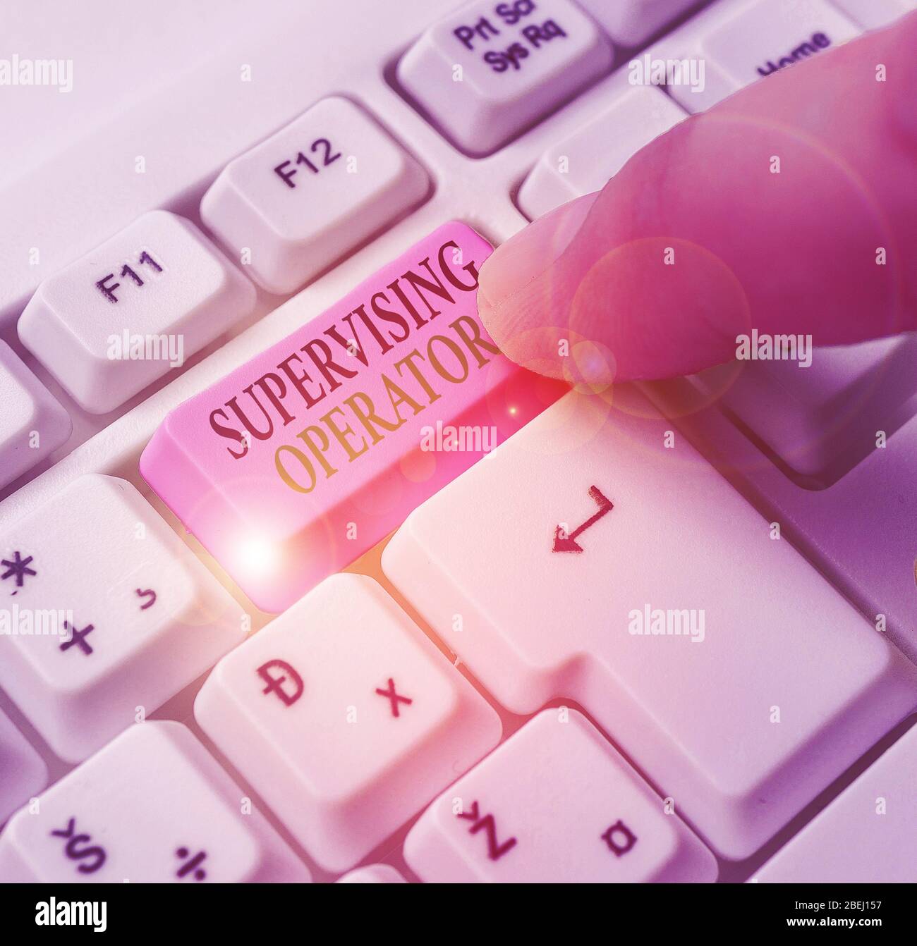 Text sign showing Supervising Operator. Business photo text monitoring ...