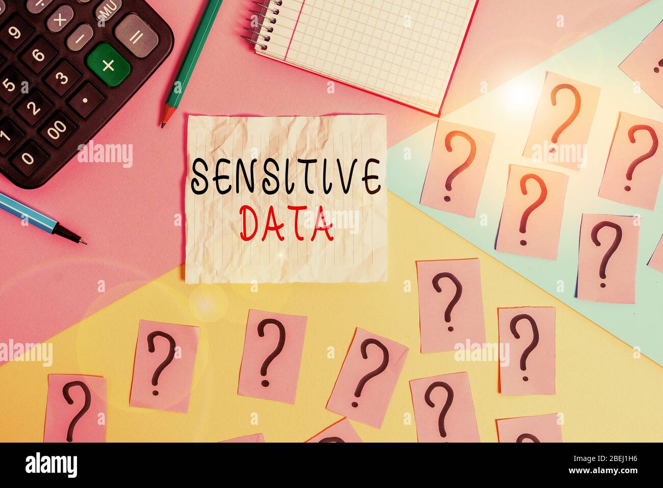 Handwriting text writing Sensitive Data. Conceptual photo information ...