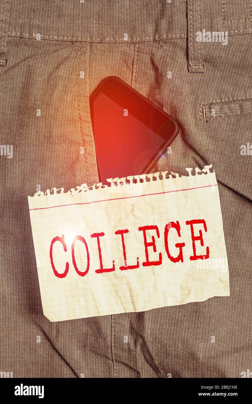 Word writing text College. Business photo showcasing educational ...